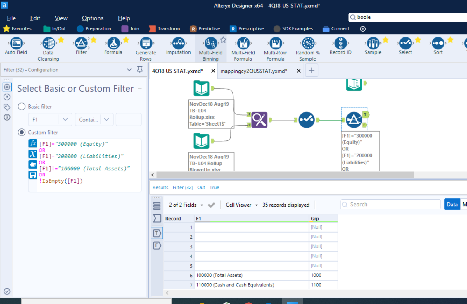 Solved: Custom Filter Not Working - Alteryx Community