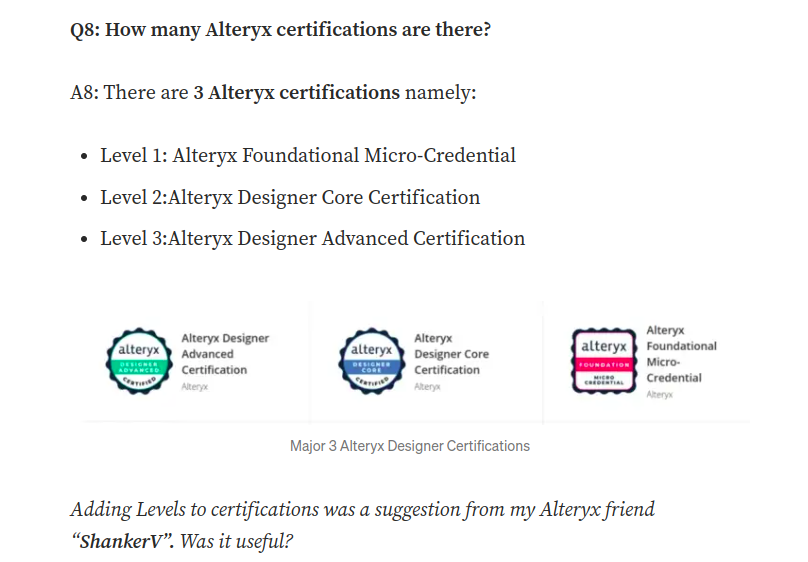 Solved: Alteryx Advanced Certification - Alteryx Community