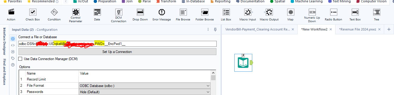 Solved: How to pass User ID and password using Interface t... - Alteryx ...