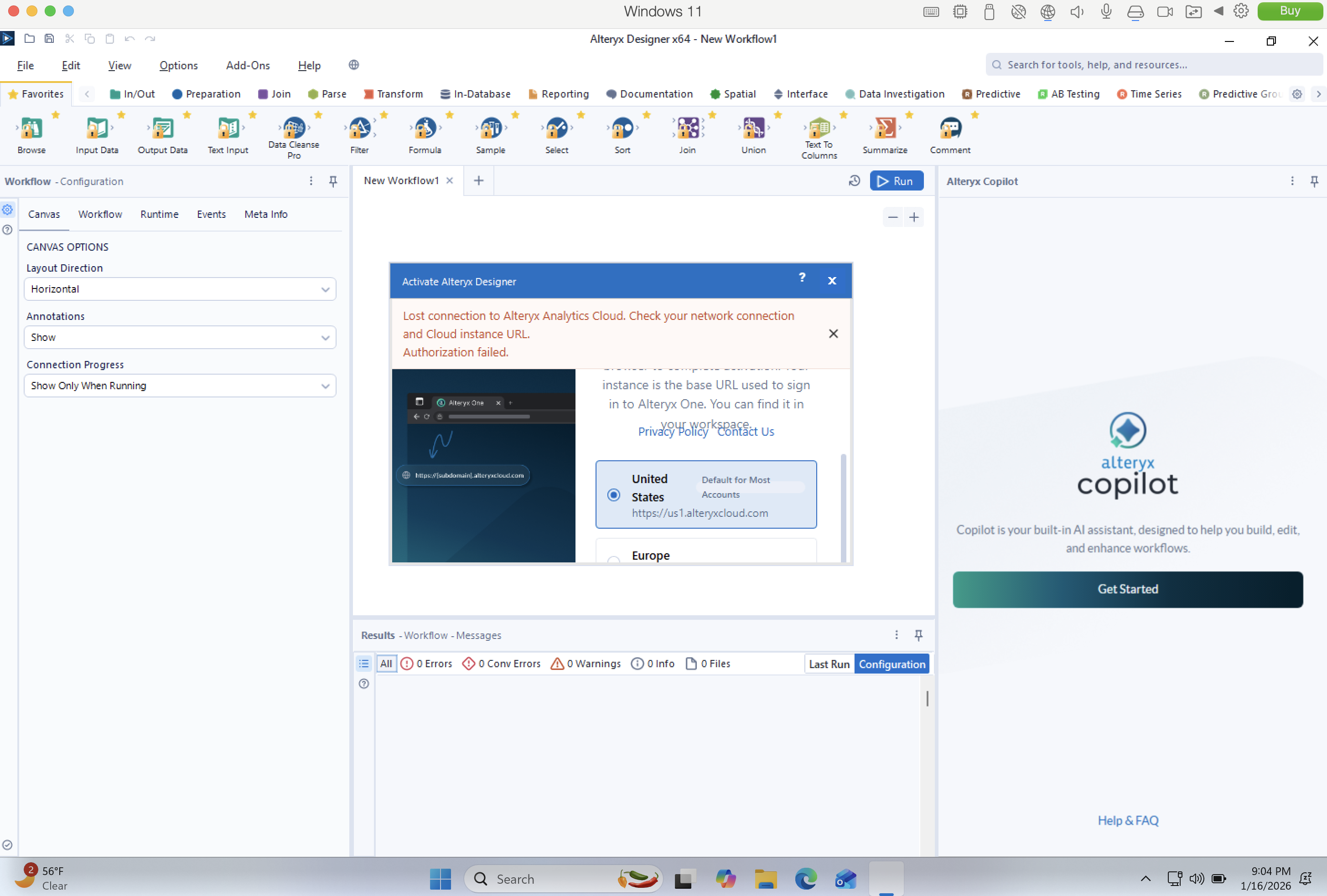 lost connection to Alteryx Analytic Cloud - Alteryx Community