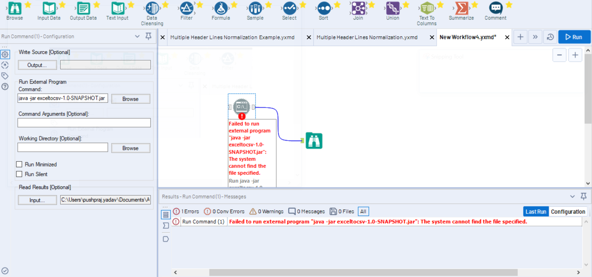 Solved Running Java Executable From Designer Run Command Alteryx Community
