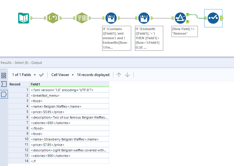 Solved: XML not outputting correctly - need to take new li... - Alteryx Community