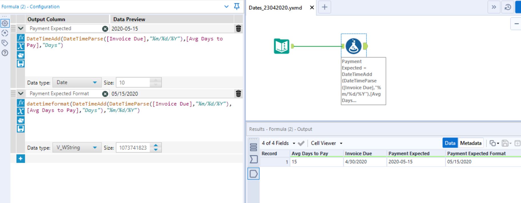 Solved: Formula to Calculate Expected Payment of Invoice - Alteryx Community