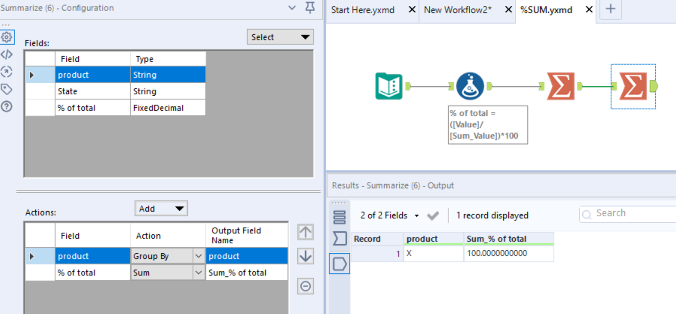 Solved: % sum not totaling to 100- HELP - Alteryx Community