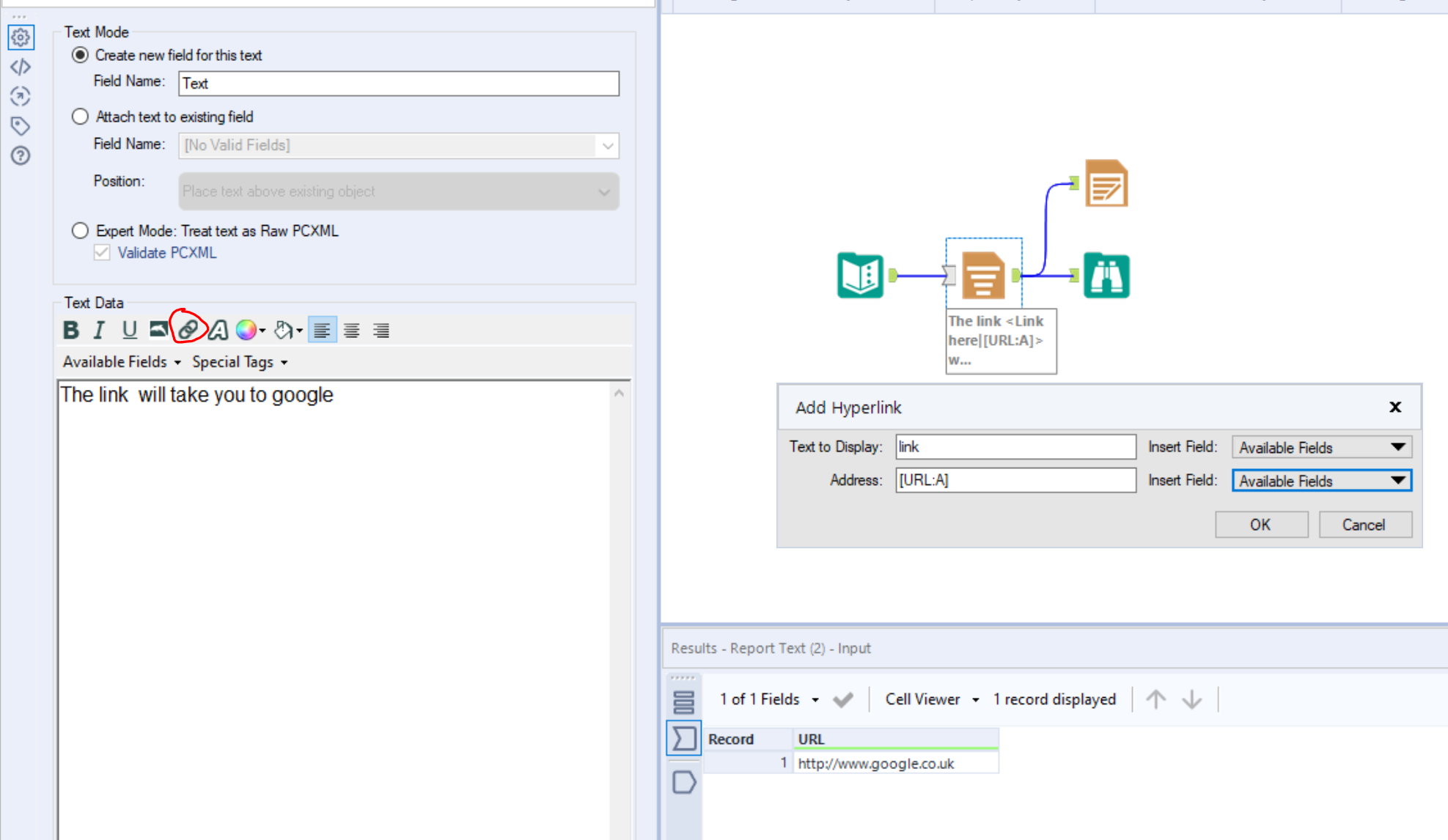 Solved: Title for URL in Report Text tool? - Alteryx Community