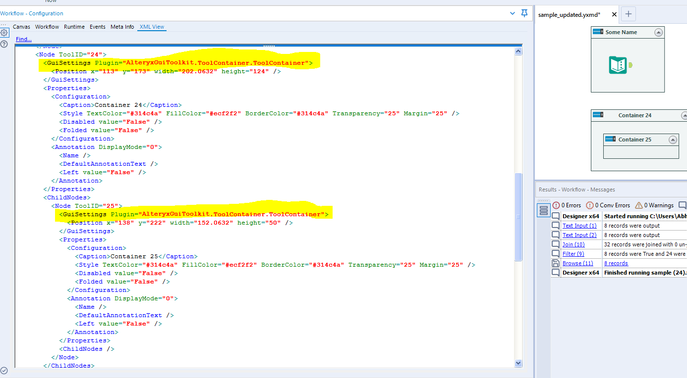 Solved: List of Containers - Alteryx Community
