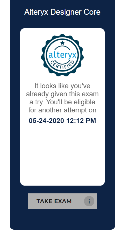 Solved: Not Able to Access Certification Exam - Alteryx Community