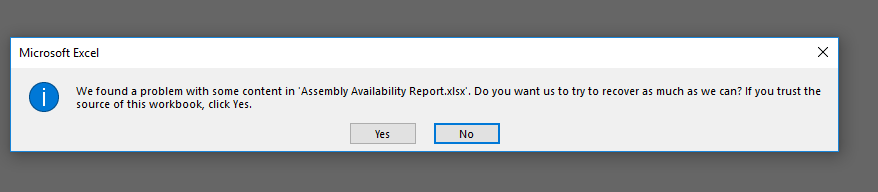Solved Excel File Corrupt After Writing To Excel Range Alteryx Community