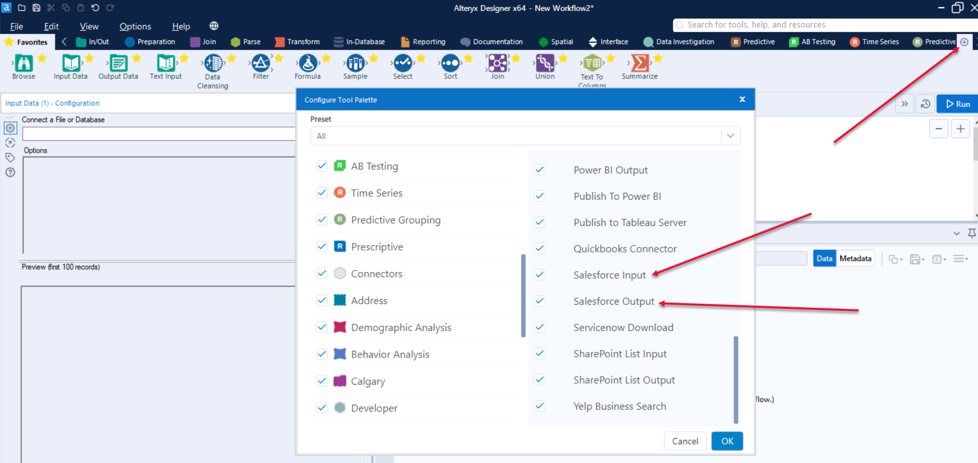 Solved: Missing SalesForce Input Tool in Connectors - Alteryx Community