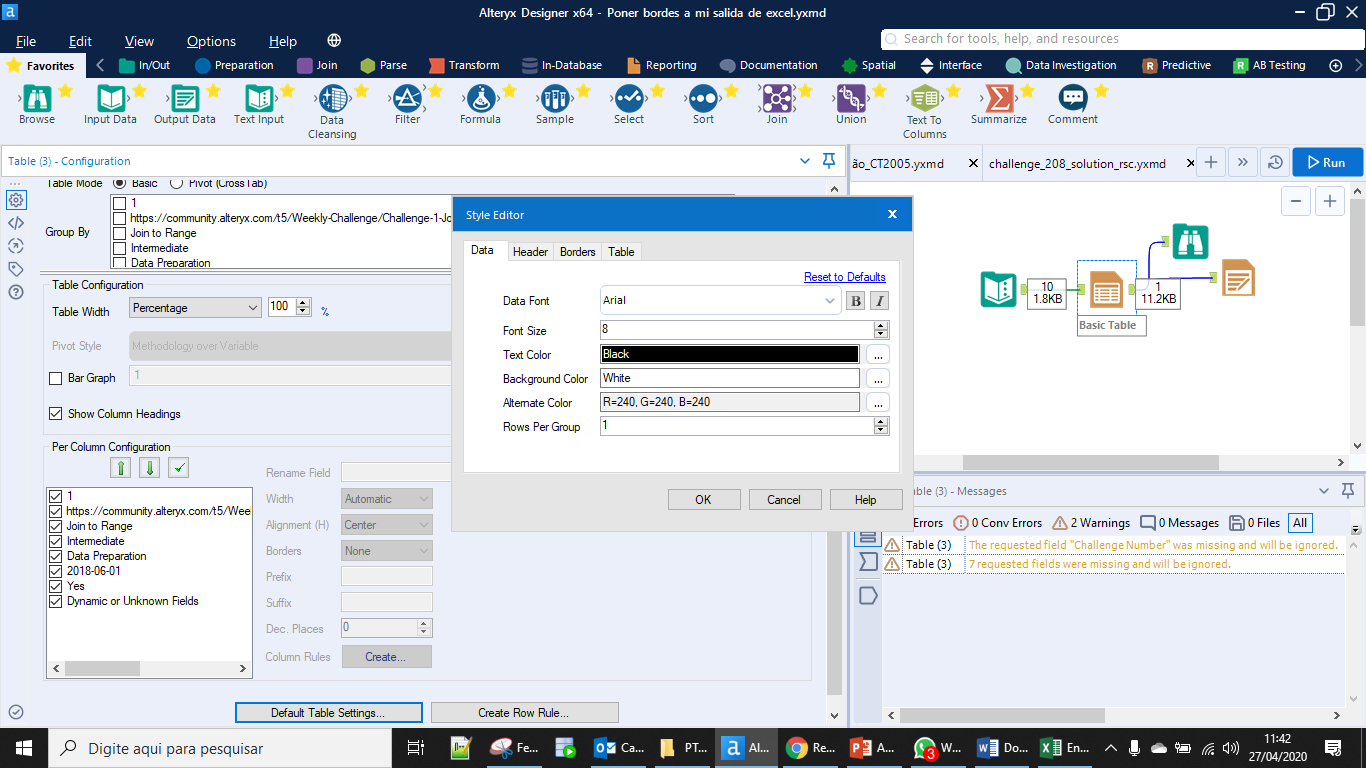 Solved: Adding Borders to Excel File using render tool - Alteryx Community