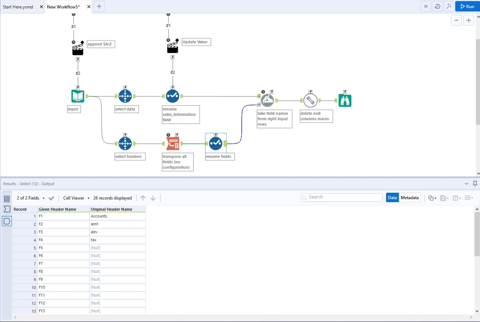 Solved: Mapping Fields to Defined Template - Alteryx Community