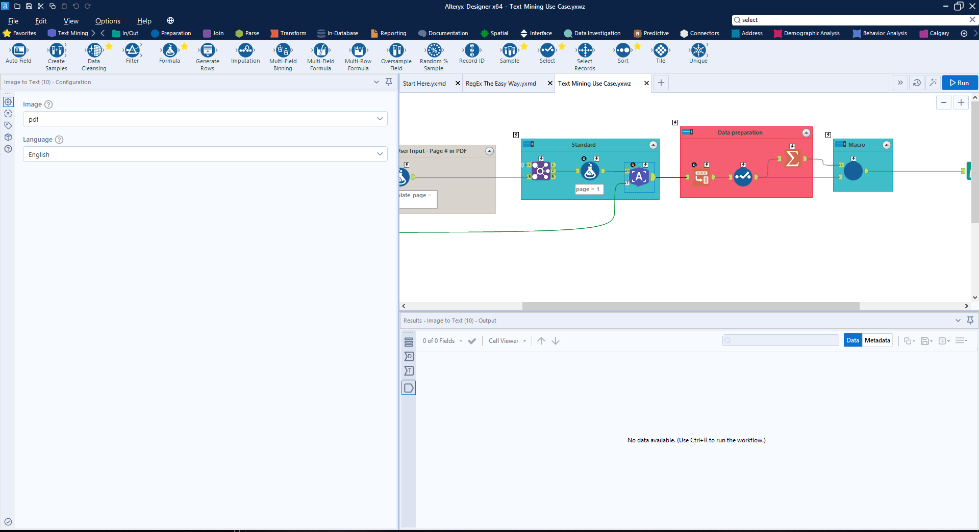 Using the Text Mining Tools on Federal Tax Forms - Alteryx Community