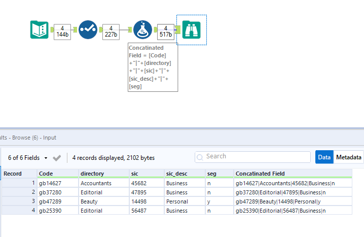 Solved: Combine all columns in a row with pipe delimiter - Alteryx Community
