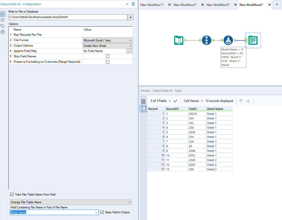 Solved: How to write to a new file if Record ID is above a... - Alteryx Community