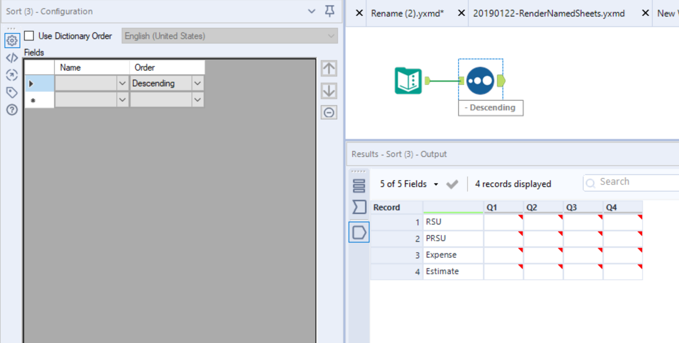 Solved: moving rows up and down - Alteryx Community