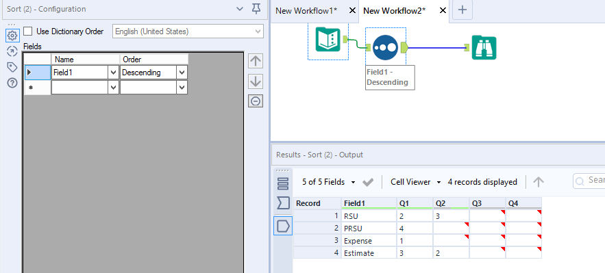 Solved: moving rows up and down - Alteryx Community