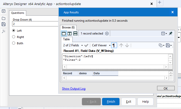 Solved Incorrect Value From Radio Button Alteryx Community 