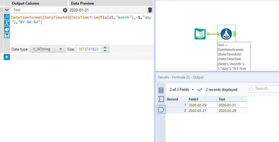Solved: DateTimeAdd("2020-02-29",-1,"month") returns 2020-... - Alteryx Community