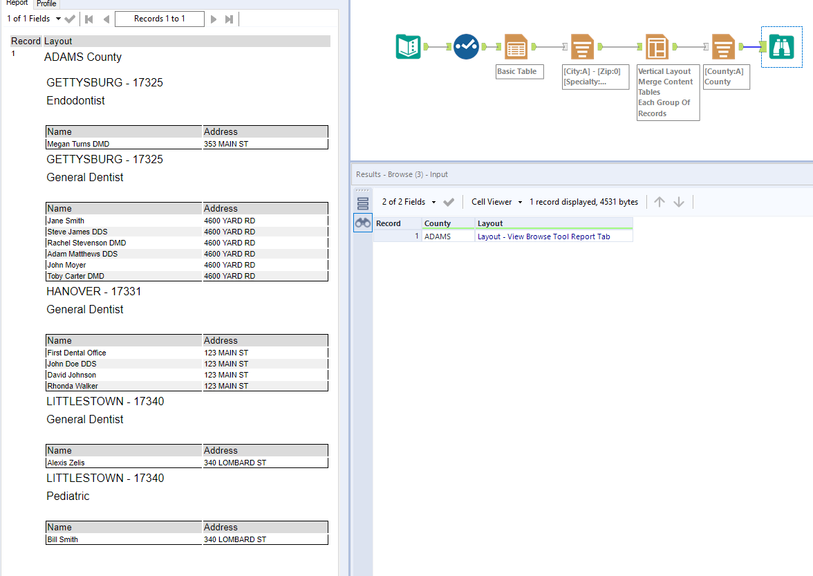 Solved: Formatting Table for Export - Groupings as Headers - Alteryx Community