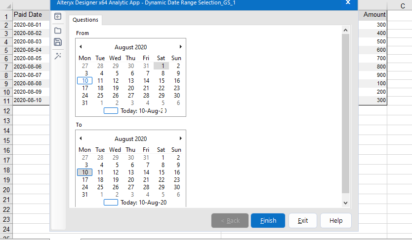 Solved: Dynamic Date Range using Interface Design - Alteryx Community
