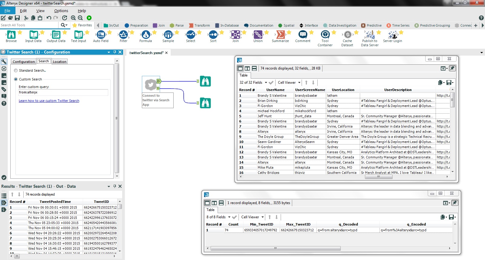 Solved: Twitter Search Tool Not Working Correctly - Alteryx Community
