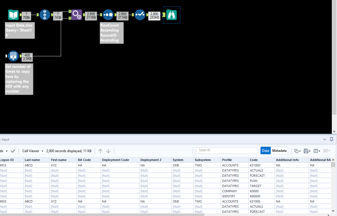 Solved: Copy multiple rows and paste below for multiple in... - Alteryx Community