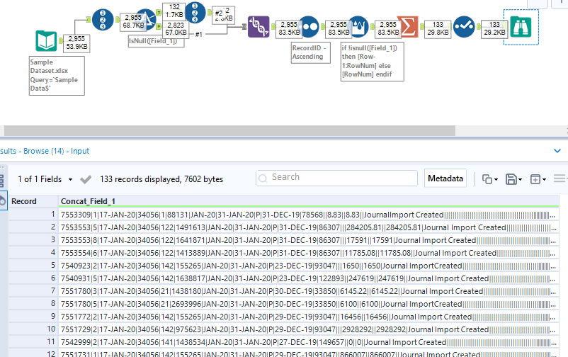 Solved: Complete Data in single field in multiple rows.... - Alteryx Community