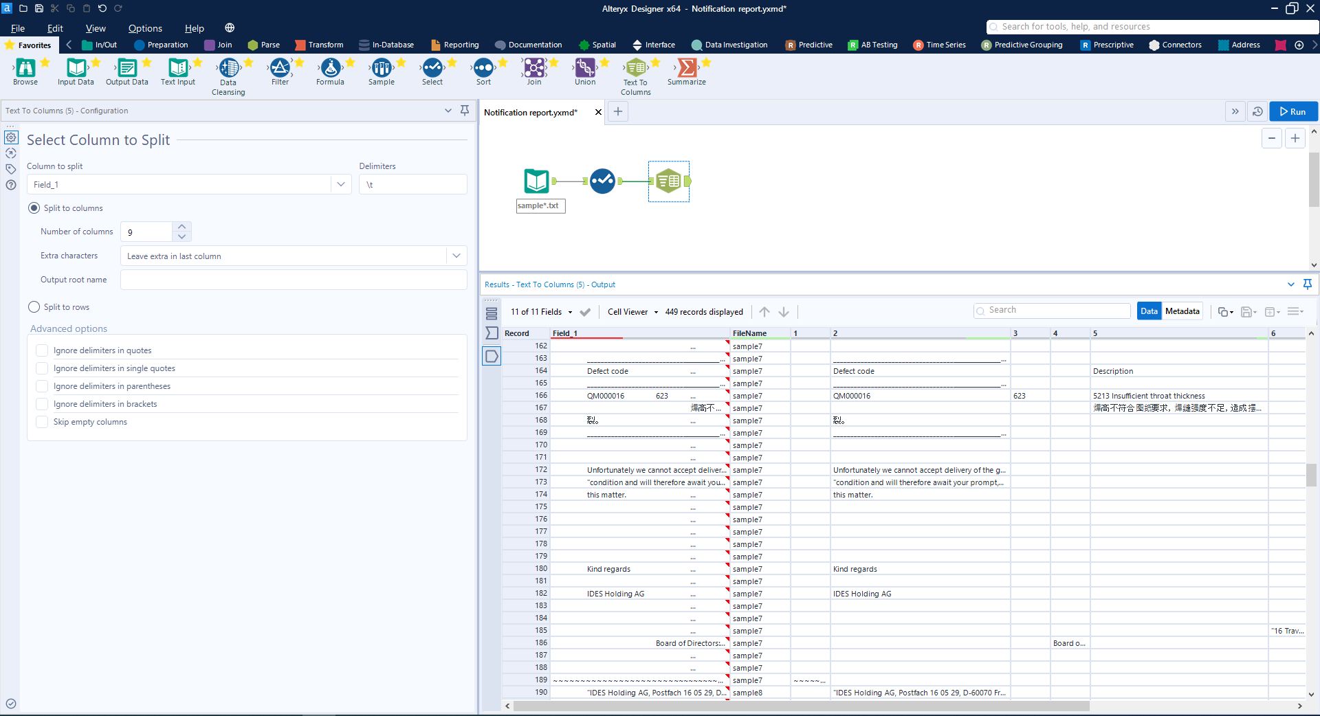 Solved: Input Text Data - Alteryx Community