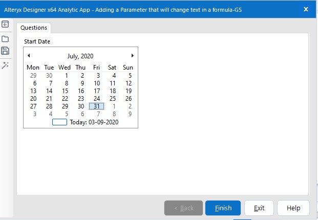 Solved: Adding a Parameter that will change text in a form... - Alteryx Community