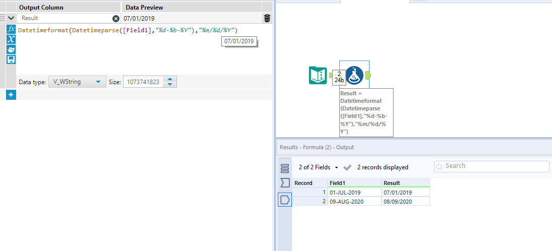 Solved: Convert DD-MMM-YYYY to MM/DD/YYYY - Alteryx Community