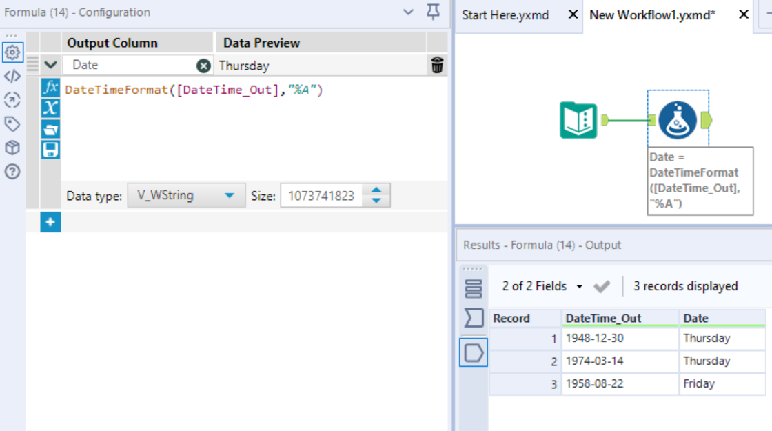 Solved: Convert a Date to Day of the Week - Alteryx Community