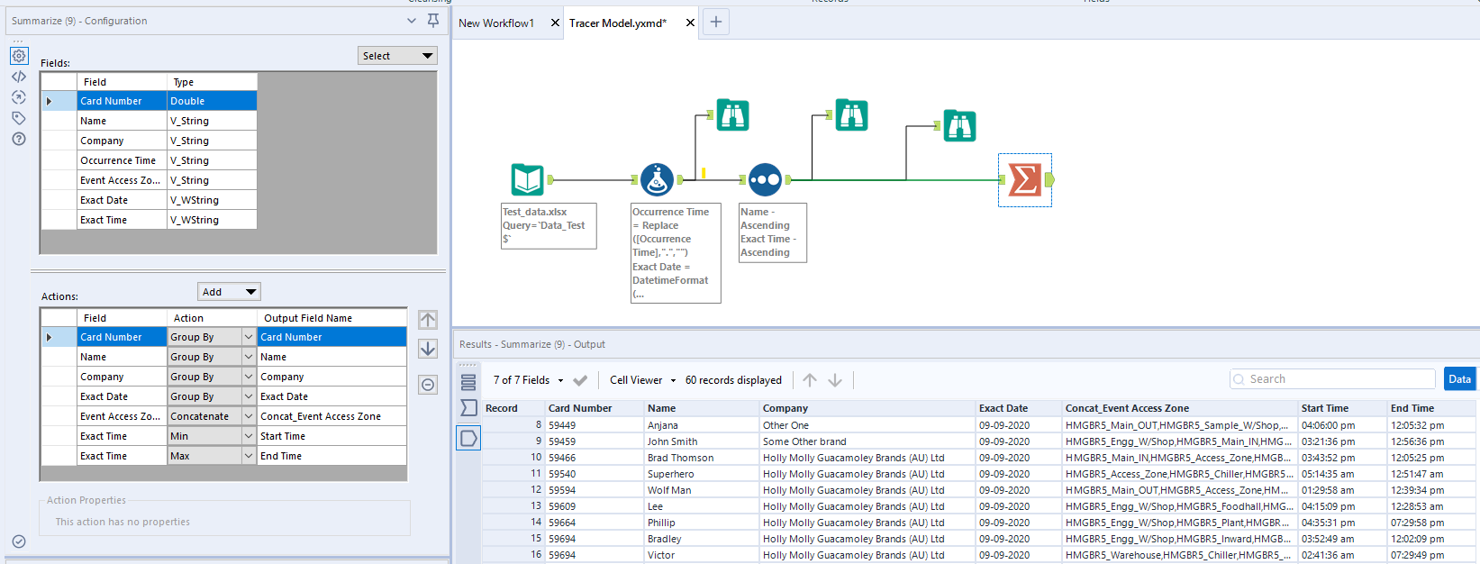 Solved Concatenate Minimum Start Time And Maximum End Alteryx Community