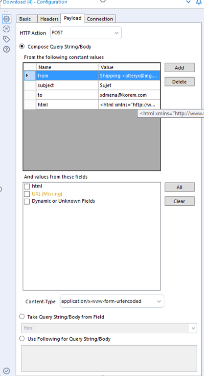 Send email with html via download tool - Alteryx Community