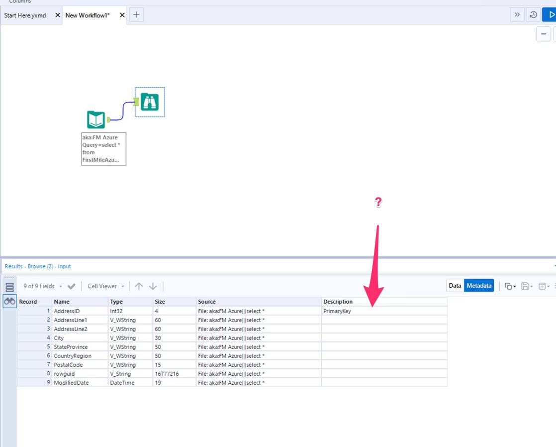Bring metadata descriptions from Connect into work... - Alteryx Community