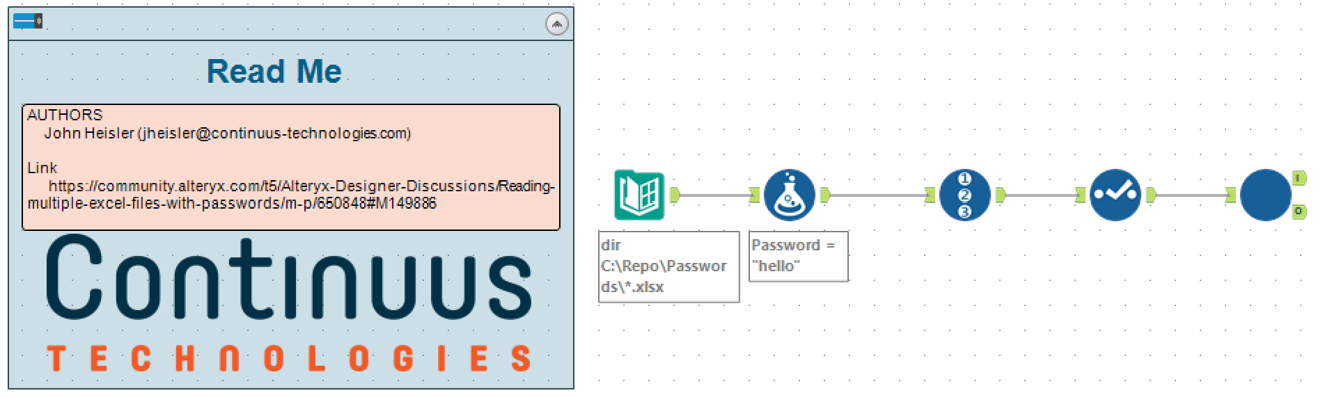 Reading multiple excel files with passwords - Alteryx Community