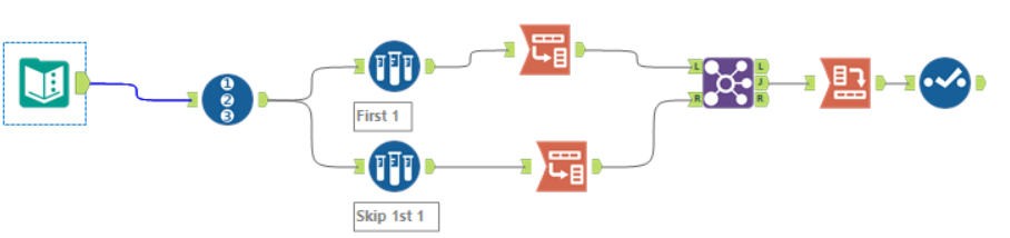 How to make the first row into column headers with... - Alteryx Community