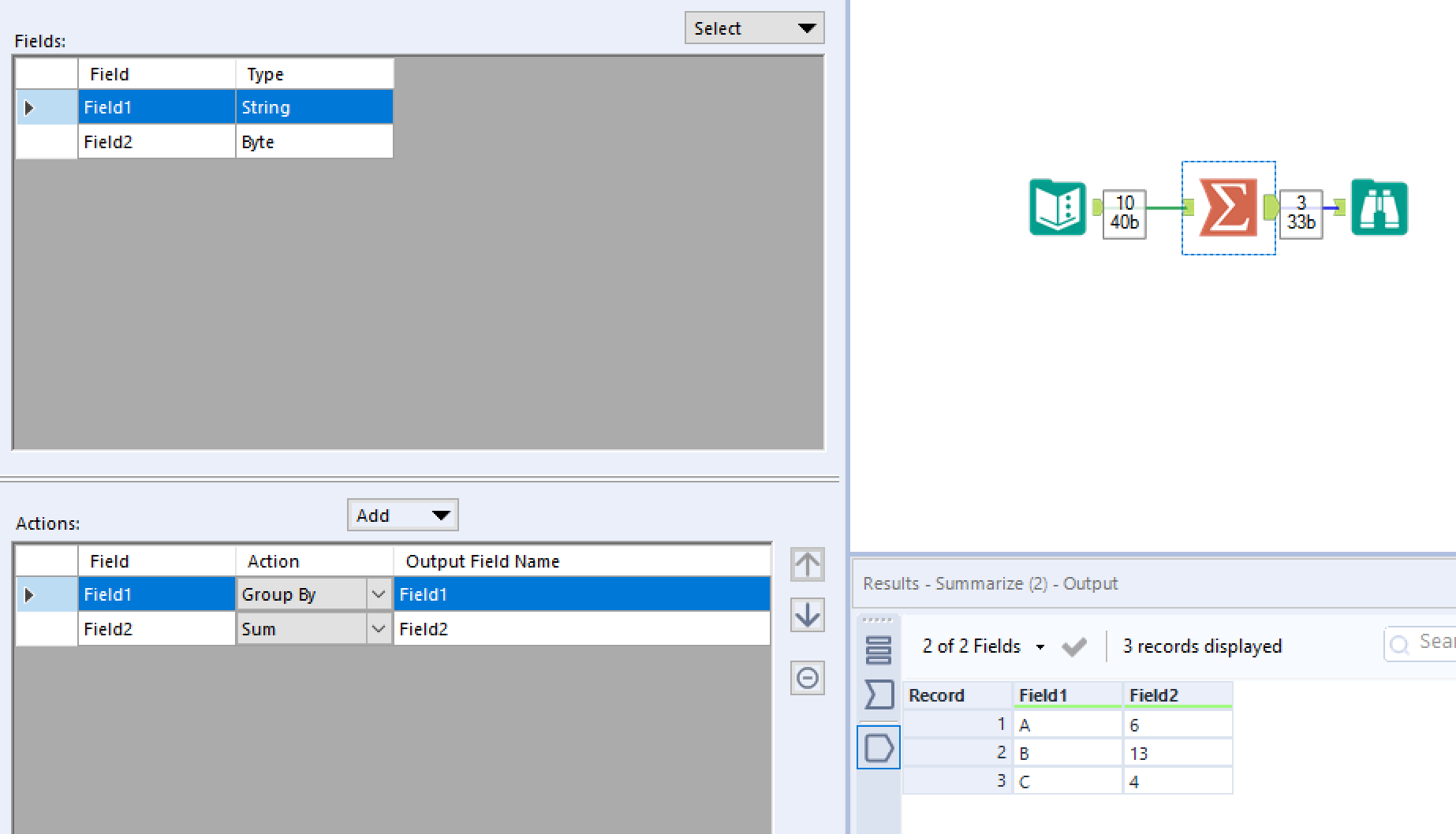 Solved: data summarize - Alteryx Community