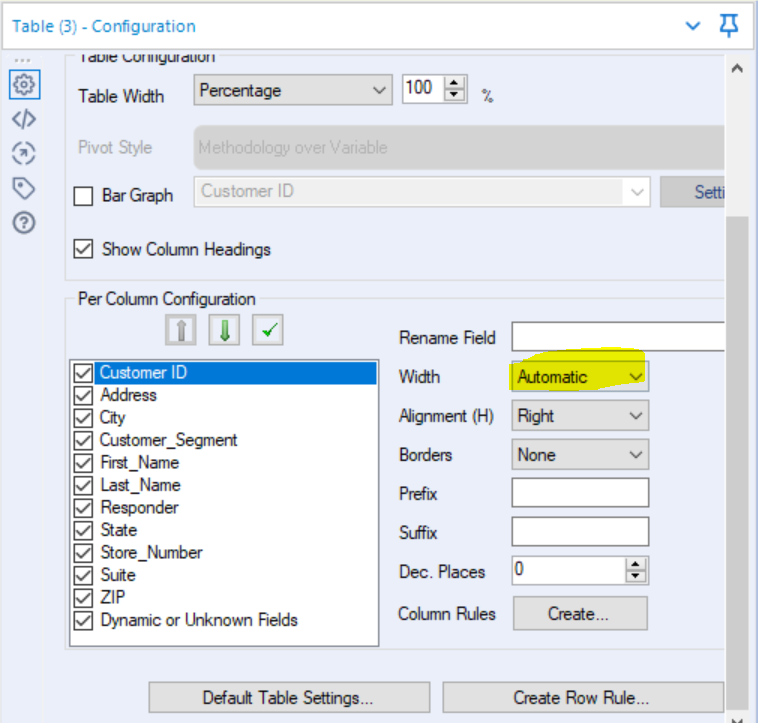 Dynamic width of Columns in Render Tool - Alteryx Community