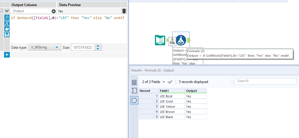 Solved: Formula Tool - "GetWord" Not Working - Alteryx Community