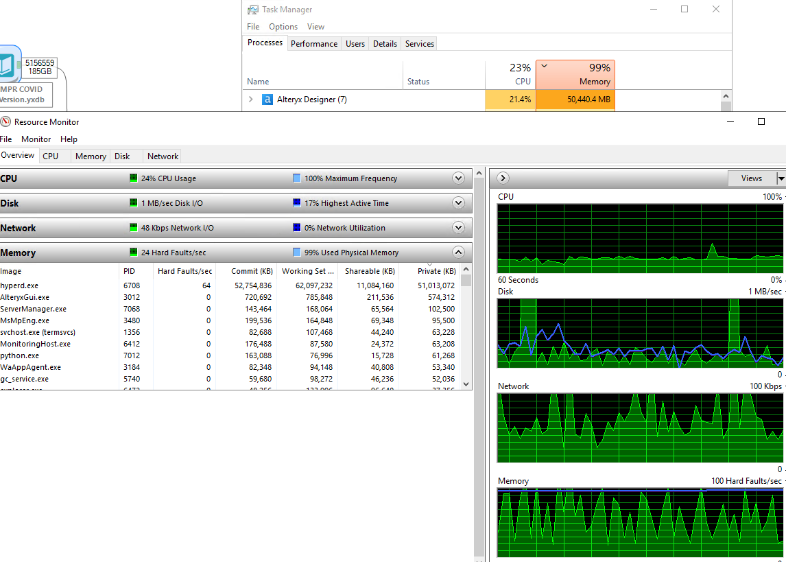 Solved: Memory Allocation error writing to Tableau hyper - Alteryx Community