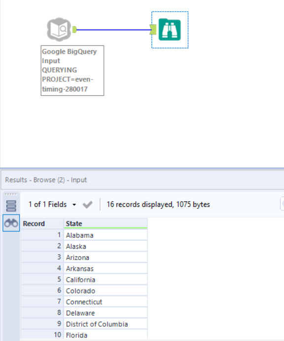 How To: Query views using the Google BigQuery Input Tool