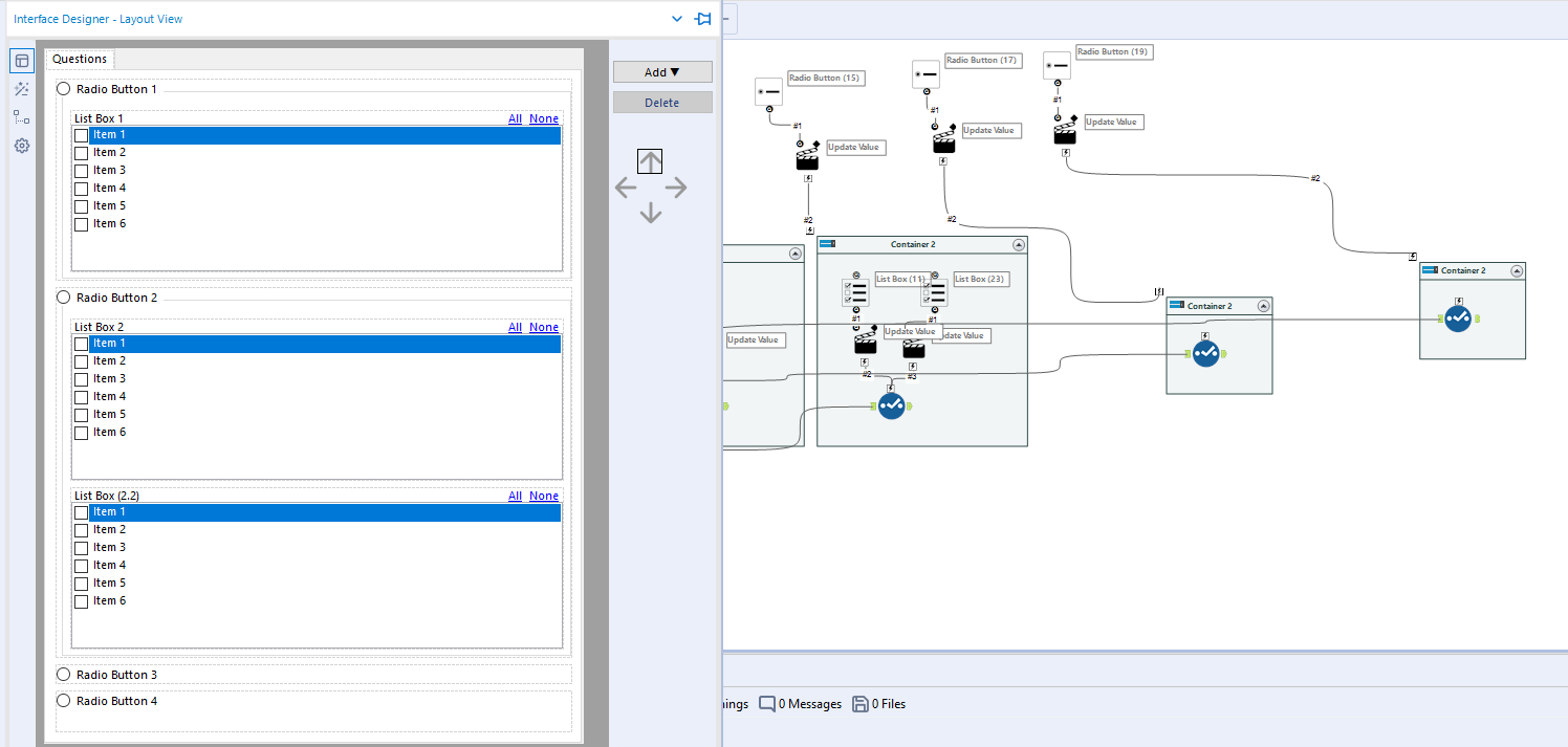 interface app in alteryx with radio button and che... - Alteryx Community