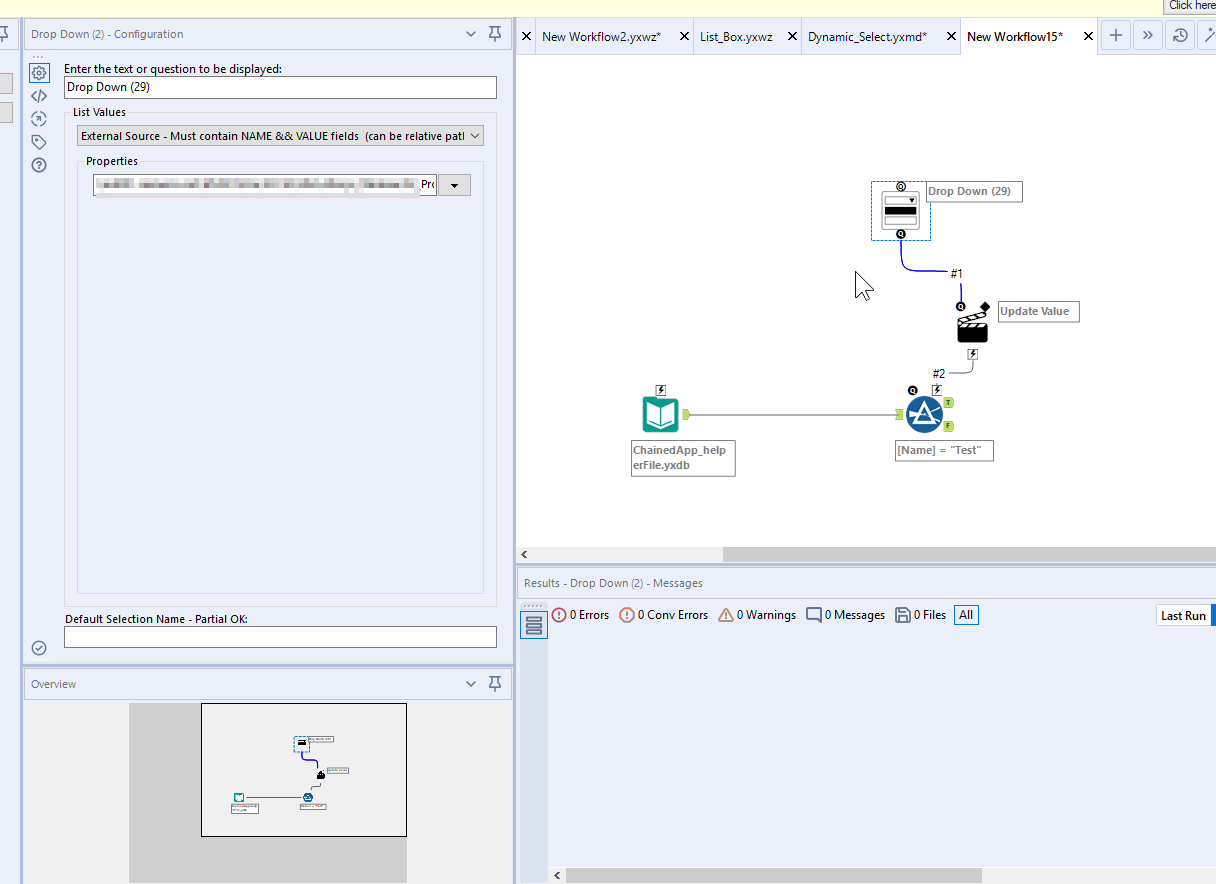 Solved: Analytical App - Drop Down Dynamic input - Chained... - Alteryx ...