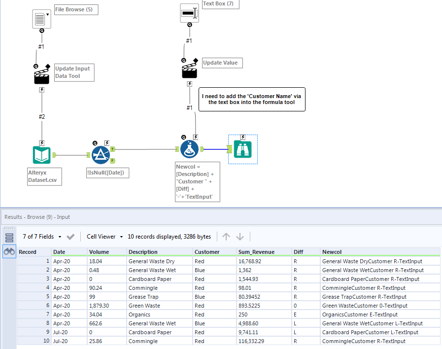 Solved: How to add text into the formula tool via text inp... - Alteryx Community