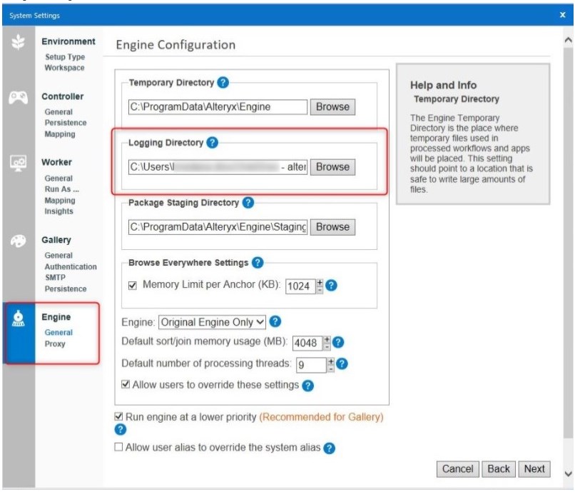 How to enable Engine Logs