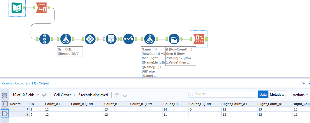 Cell by cell comparision - Alteryx Community
