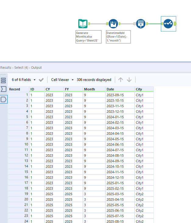 Solved: Generate Month and Year columns to fill gap - Alteryx Community