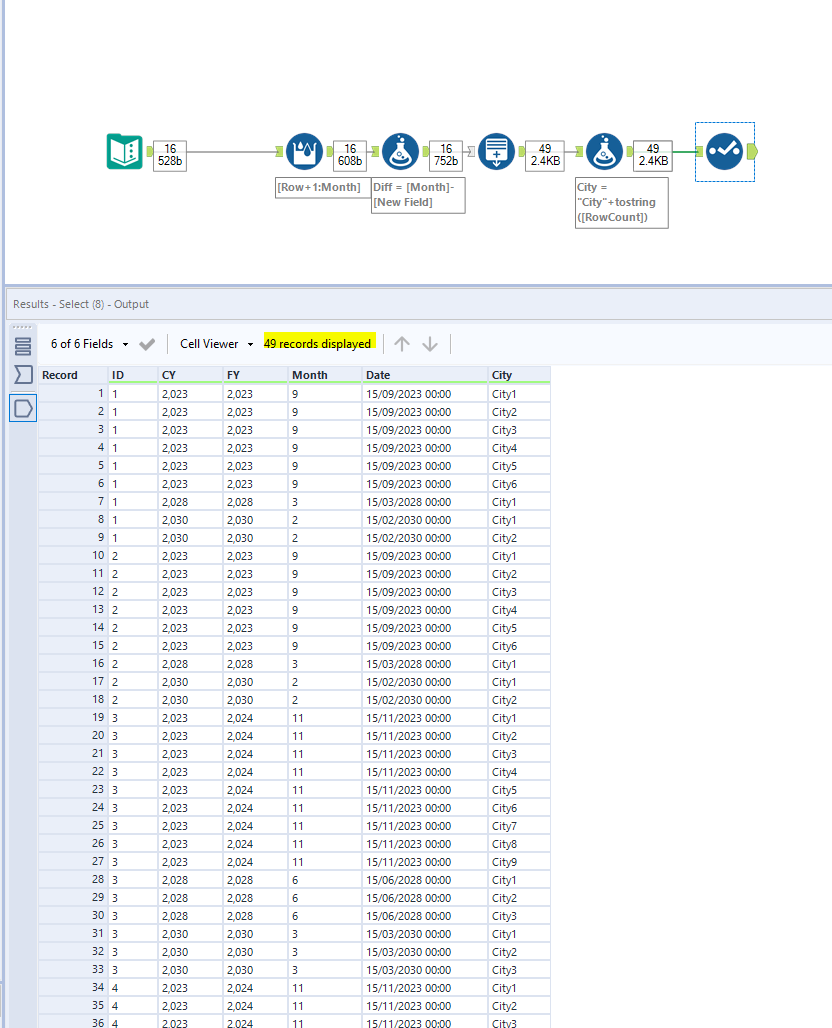 Solved: Generate Month and Year columns to fill gap - Alteryx Community