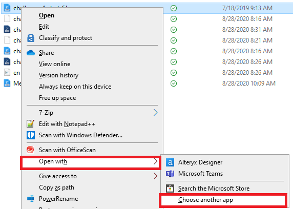 Solved: Windows folder not recognizing Alteryx filetype - Alteryx Community
