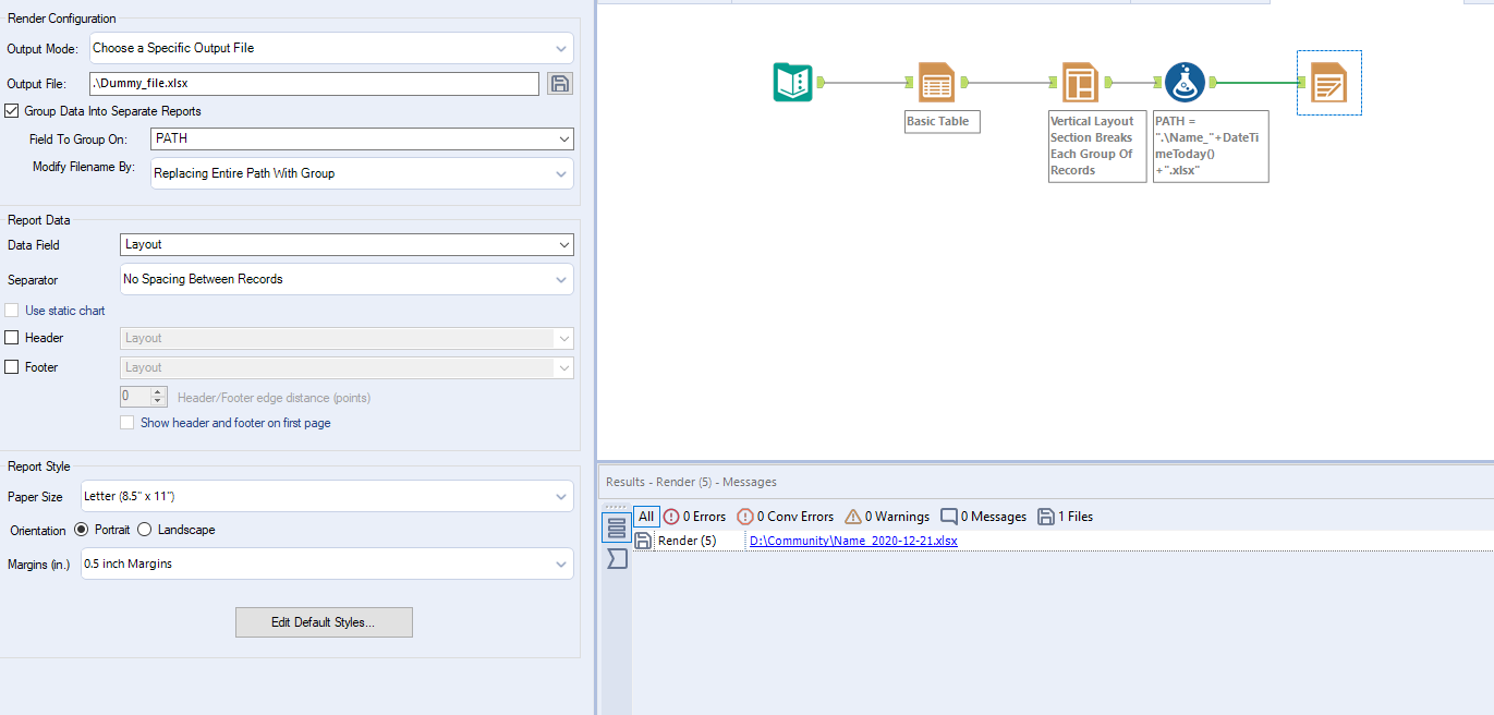 Solved: Add date to filename using Render but already usin... - Alteryx Community